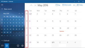 Calendario Windows 10 settimane - CCM
